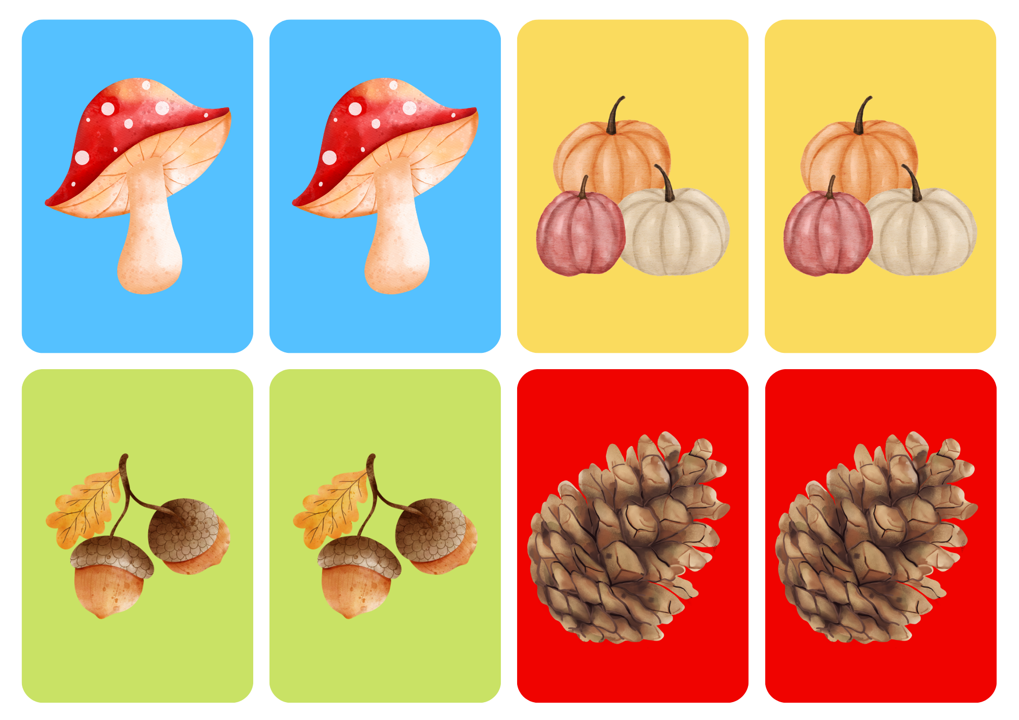Matching cards - thema Herfst – Middenbouwmeester